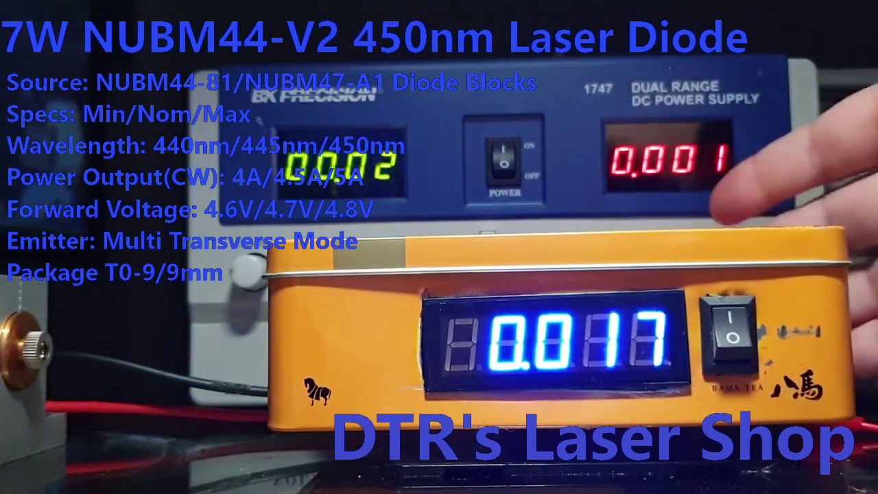 Performance Test: 7W 450nm NUBM44-V2 Laser Diode (Most Powerful ...