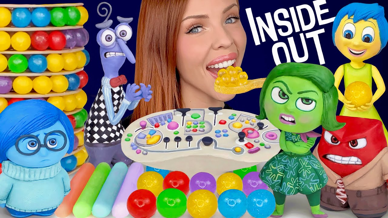 ASMR MUKBANG, Inside Out Dessert, Kohakutou Candy Memory Orb, Modelling Chocolate, Jelly Drink ...