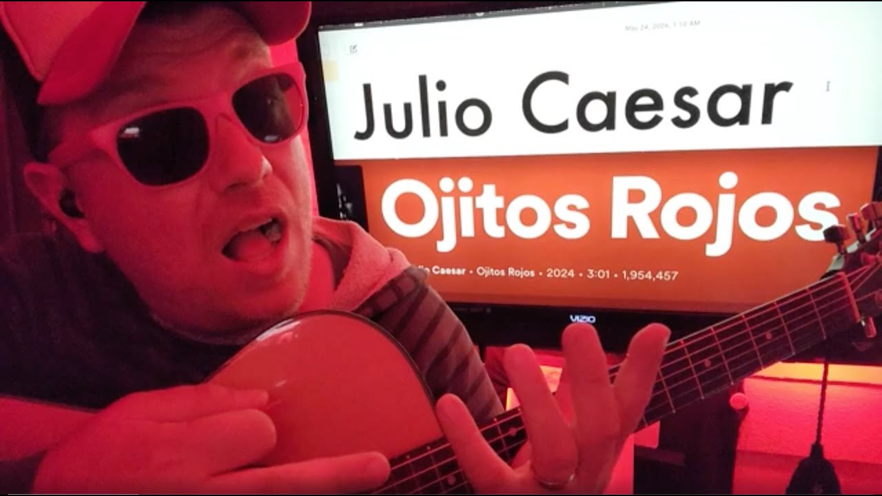Ojitos Rojos - Julio Caesar Guitar Tutorial (Beginner Lesson!) - YouTube
