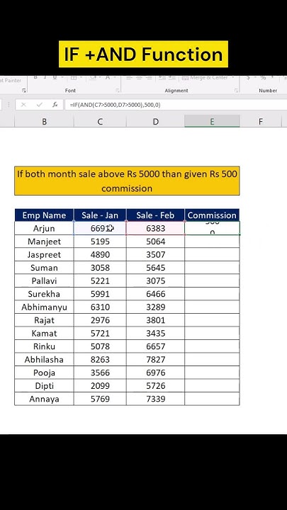 IF + AND Function in Excel #advanceexcel #exceltips - YouTube