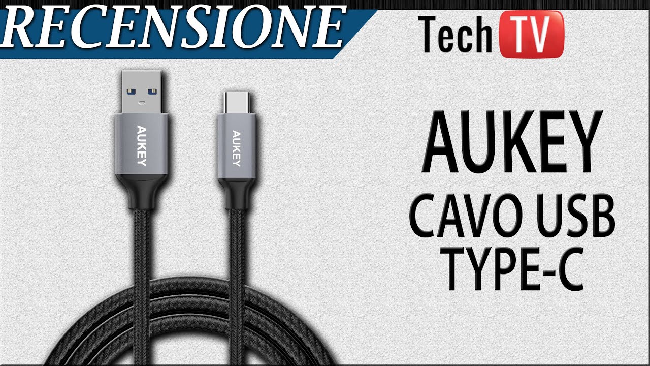 Recensione Cavo USB 3.0 Type C in Nylon Aukey - YouTube