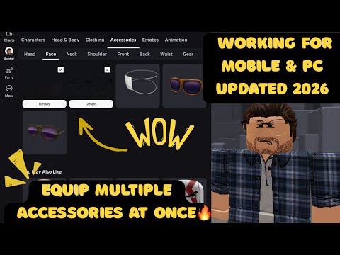 EASIEST WAY to EQUIP MULTIPLE ACCESSORIES at ONCE in Roblox (MOBILE & PC *UPDATED*) 🔥 😳 