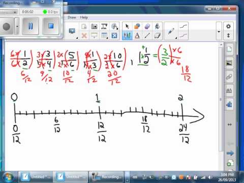 ordering fractions mixed numbers & improper fraction on number line ...