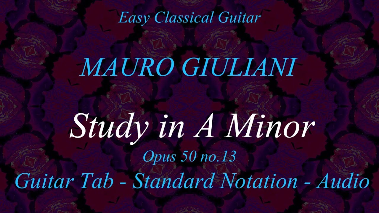 study in A minor- Guitar lesson - YouTube
