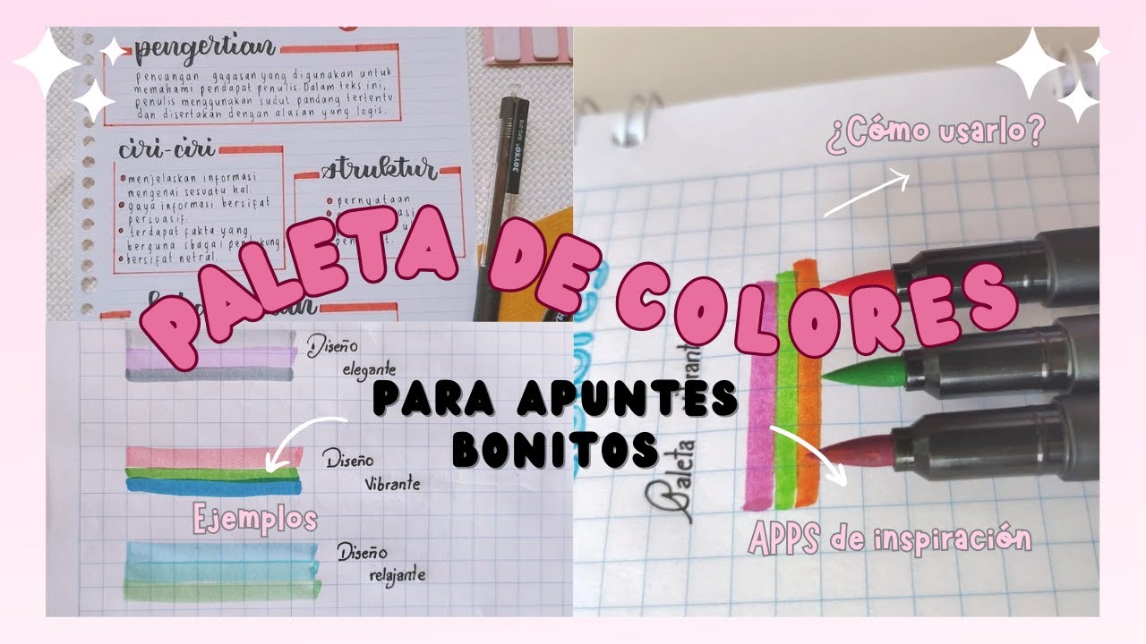 🎨 ¡El secreto para APUNTES BONITOS! Aprende a elegir la paleta de ...