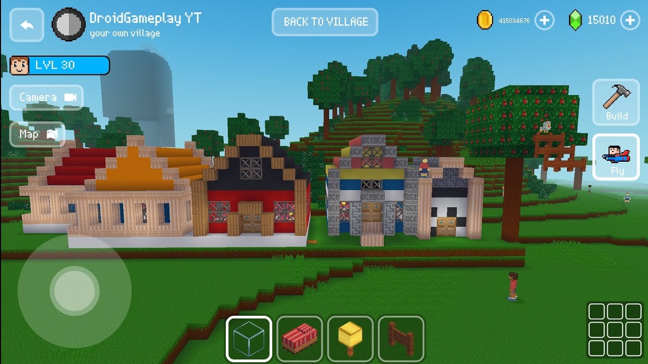 Small Village and Chicken Tree House - Block craft 3d - YouTube