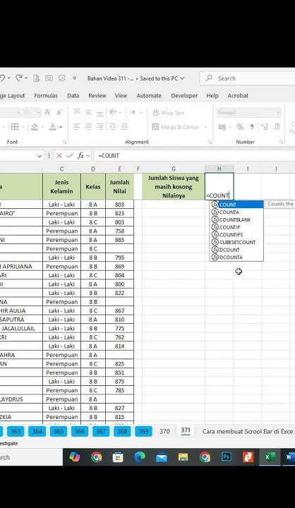 Cara Mudah Mengetahui Jumlah Data Kosong di Excel #exceltips #exceltutorial #excelindonesia ...