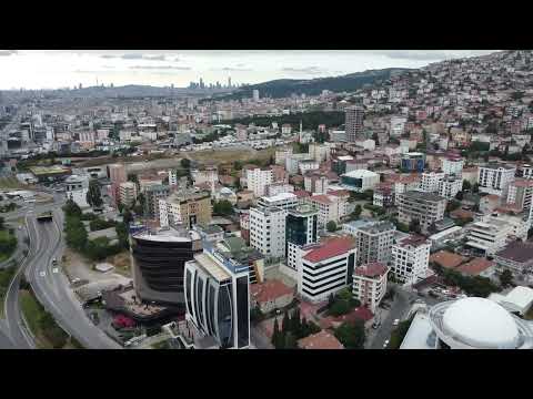 Maltepe (Cevizli, Esenkent, Zümrütevler) by Drone (4k). Istanbul. Turkey
