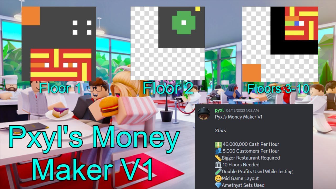 Pxyl's Money Maker V1 Amythest layout! (5k Customers + 20-40m Per hour ...