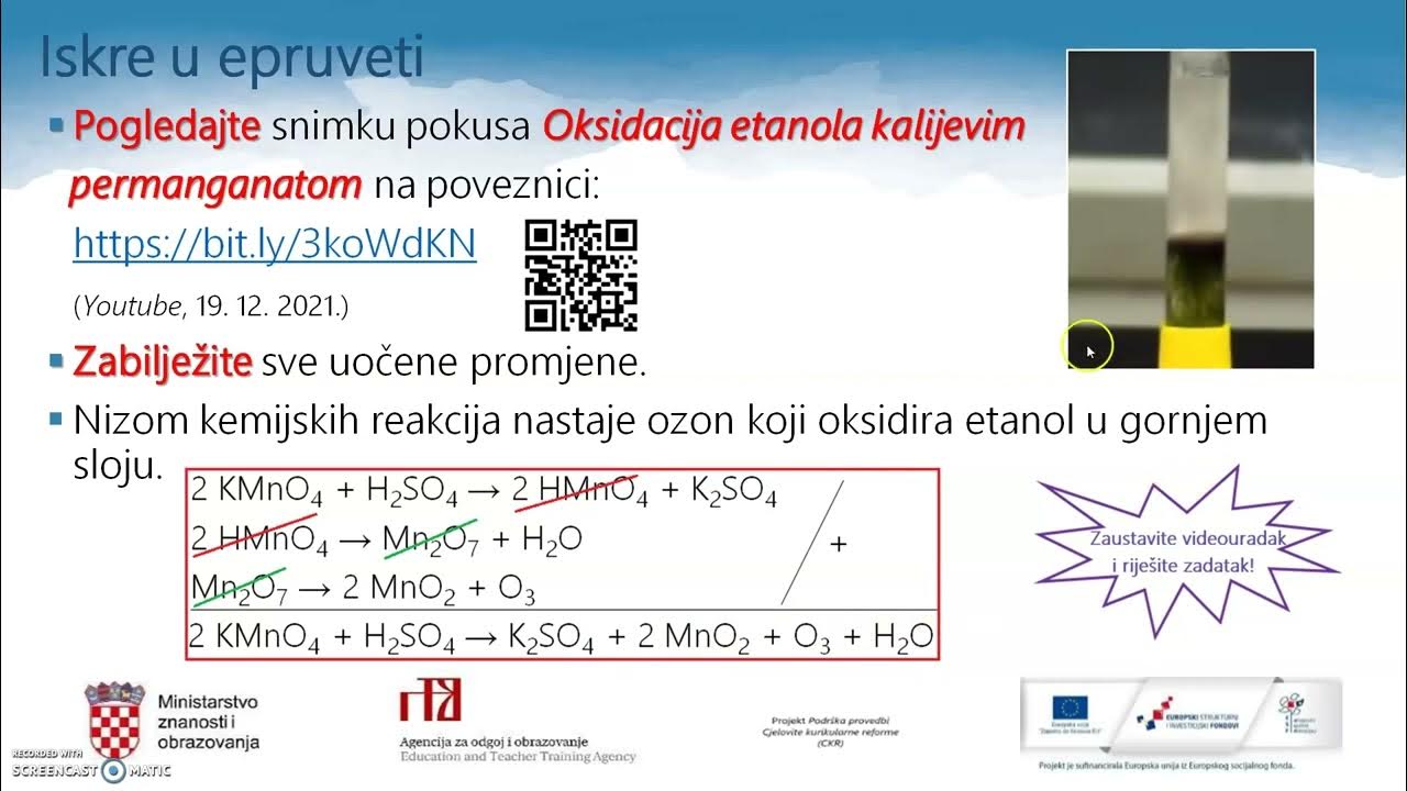 Kemija 3.r SŠ - Izjednačivanje jednadžbi redoks reakcija organskih ...