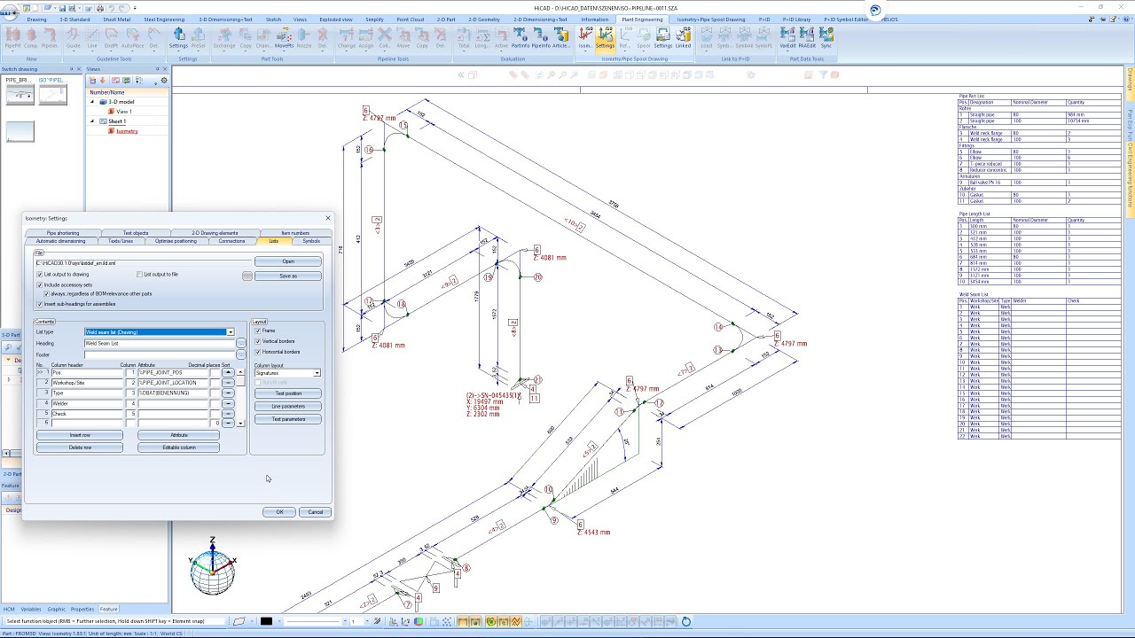 HiCAD 2025 | SP1: New Features in the Pipeline Isometry - YouTube