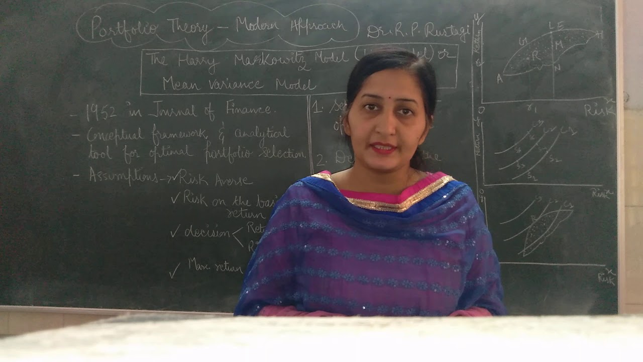 Portfolio Theory- Harry Markowitz Model H-M model or Mean Variance ...