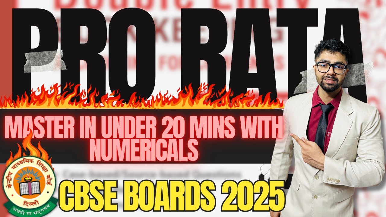 PRO RATA | FINAL REVISION SERIES | CBSE BOARDS 2025 - YouTube