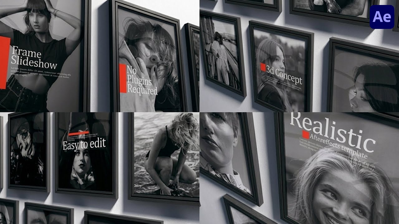 Frame Slideshow 🎞️ After Effects Template - YouTube