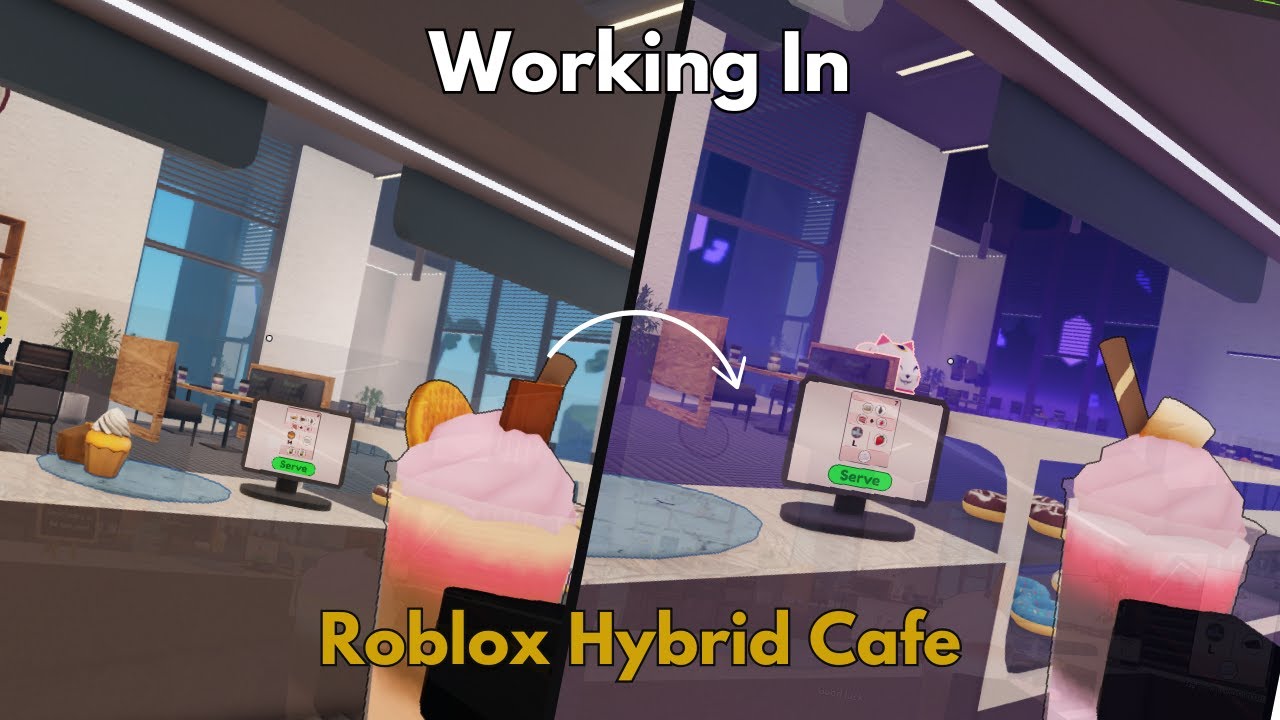 WORKING IN Hybrid Cafe | Roblox - YouTube