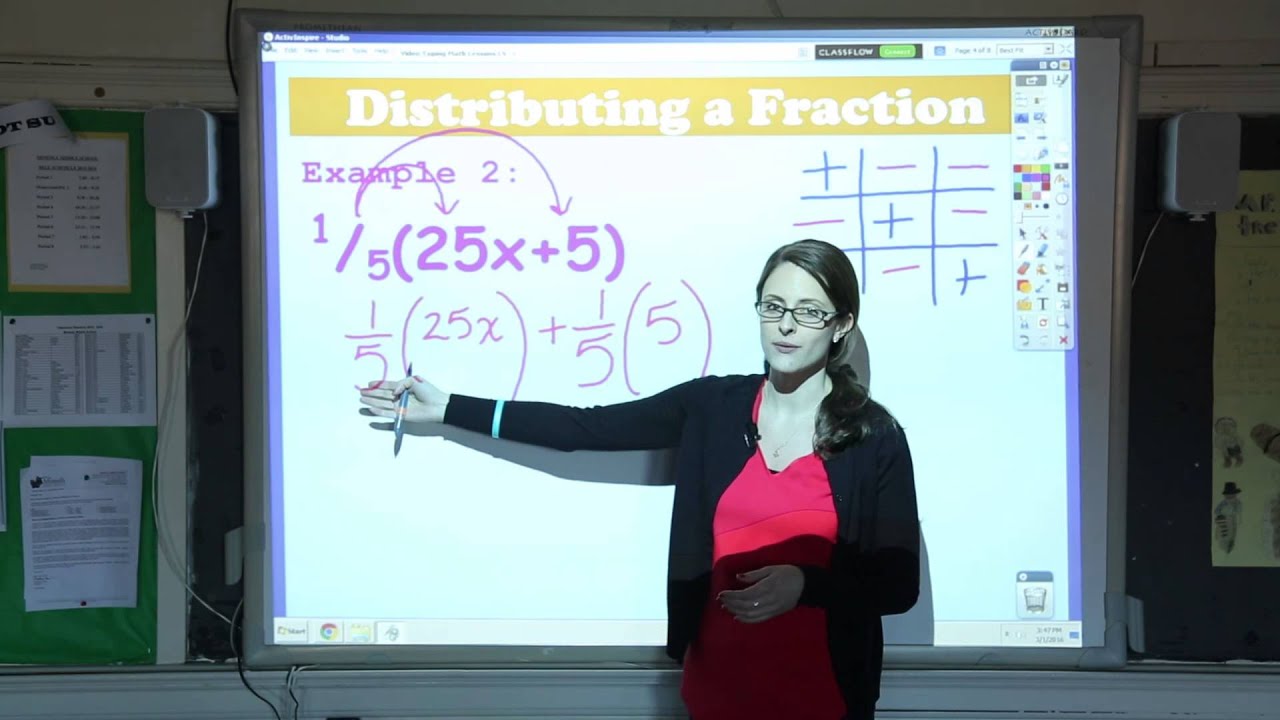 4. Distributing a Fraction Part 2 - YouTube
