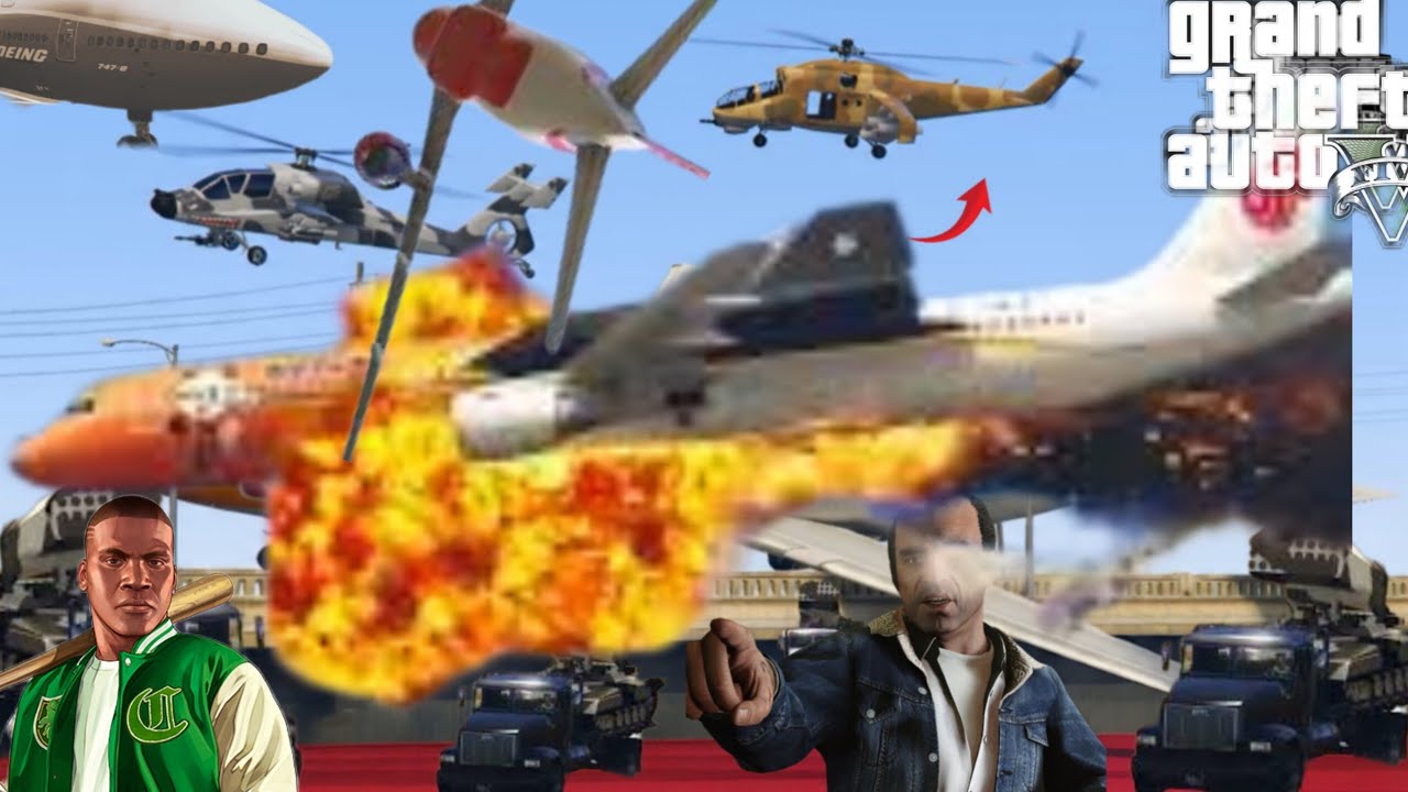 Plane Rescue Mission in GTA 5 | Michael's Plane Take off And Crash Near ...