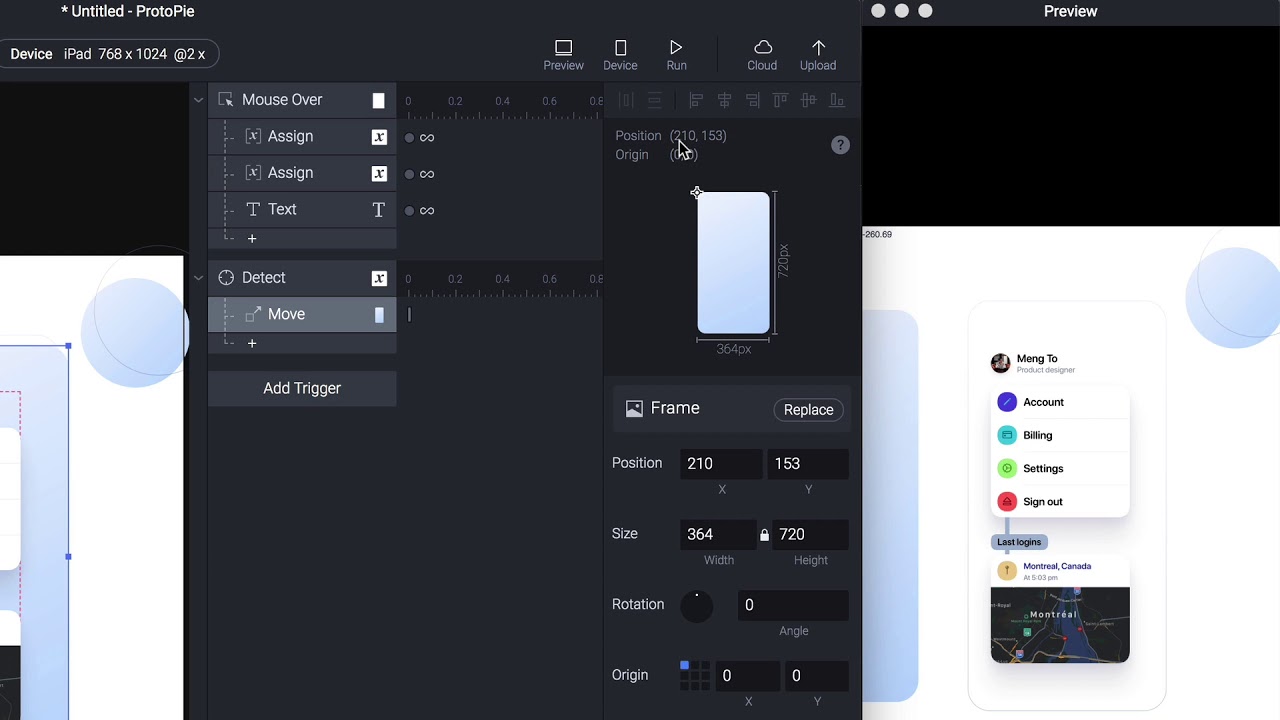 Variable And Detect Mouse In Protopie 4 Youtube