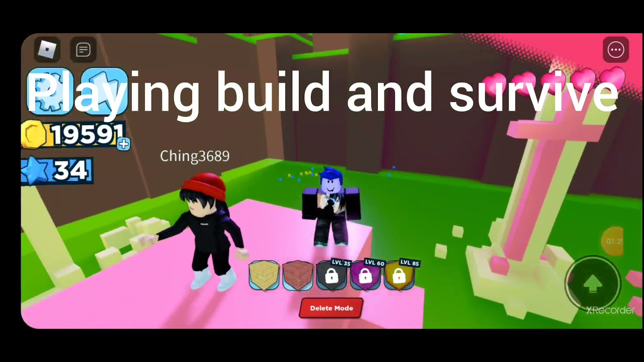 playing build and survive - YouTube