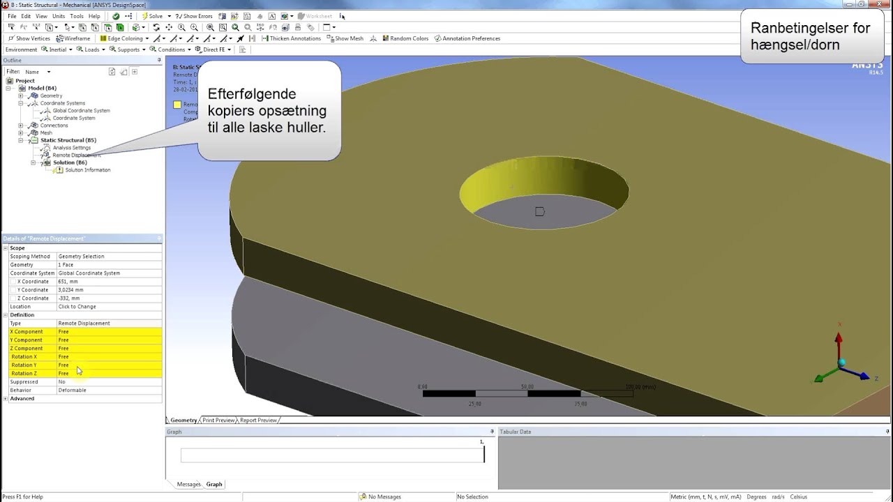 ANSYS hinge support - YouTube