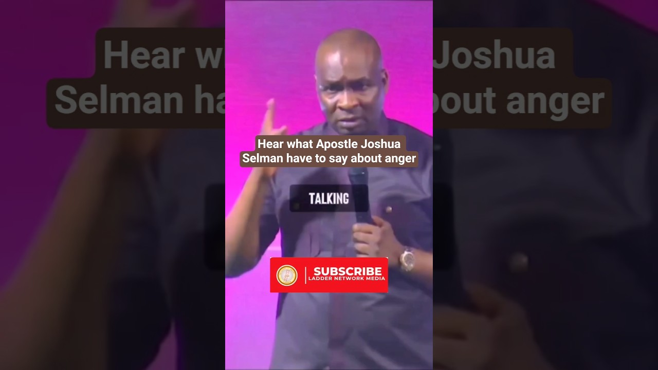 The moment you're angry, stop talking || Apostle Joshua Selman ...