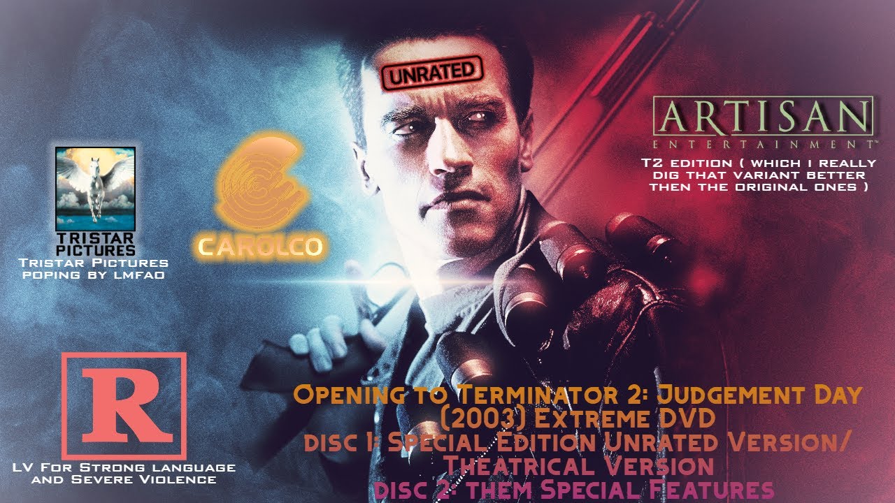 Opening to Terminator 2: Judgement Day (2003) Extreme DVD ( Both Disc ...