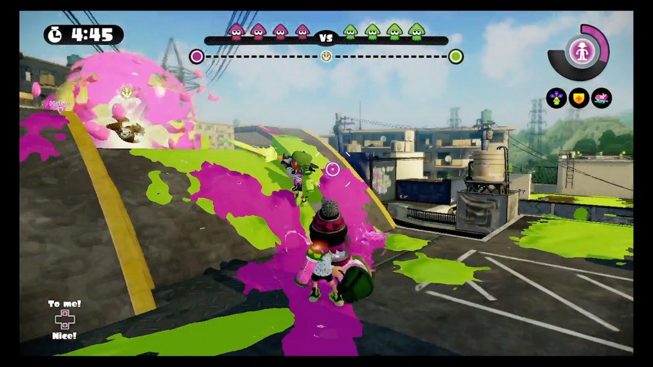 Splatoon: Splatting all around in Rainmaker (13-4, Tri-slosher) - YouTube