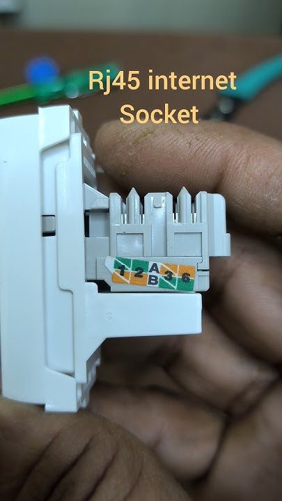 Rj45 internet socket connection cat4cable #elctrician # ...