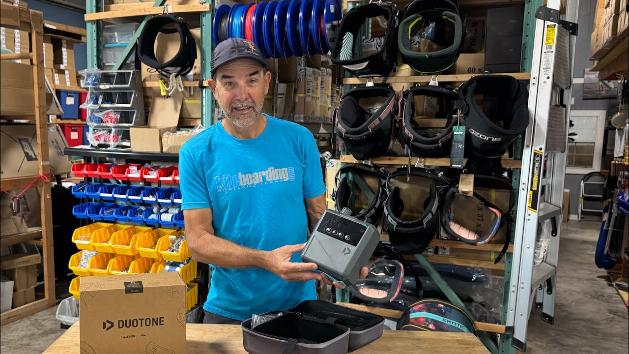 Duotone Electric LazEpump Wing and Kite Electric Pump - YouTube