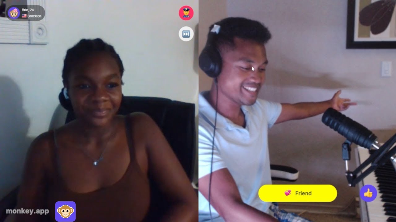 singing to GIRLS on the Monkey app 🎤🎹 - YouTube