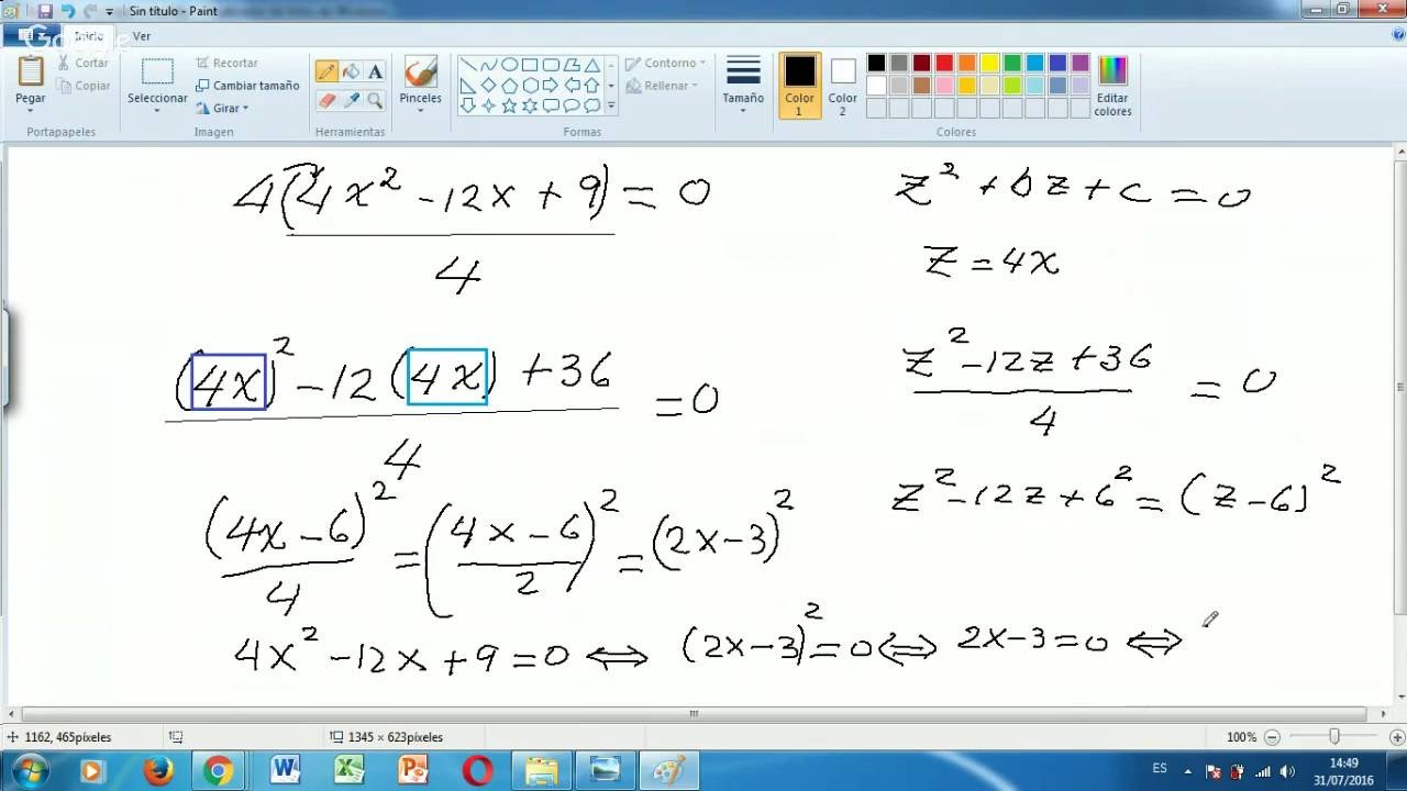 Solución de ecuaciones de segundo grado con raices racionales por ...