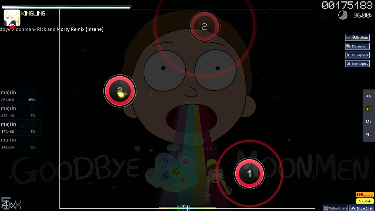 Goodbye Moonmen Osu! Insane - YouTube