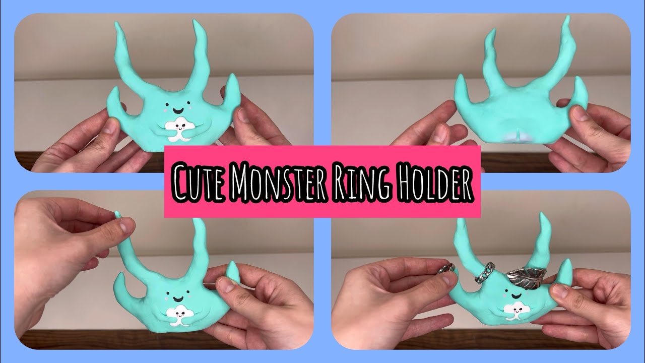 DIY Clay Ring Holder | How To Make Cute Ring Holder With Clay? - YouTube