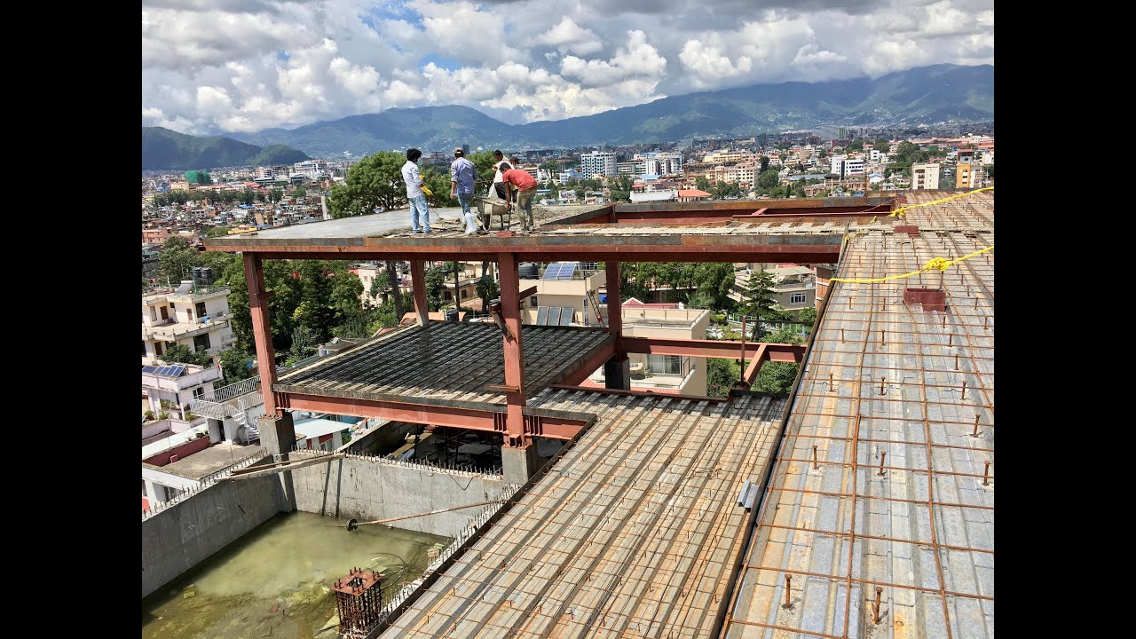 Concrete Casting On Steel Structure Building - YouTube