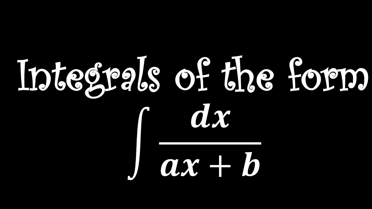 Integrals with fractions - YouTube