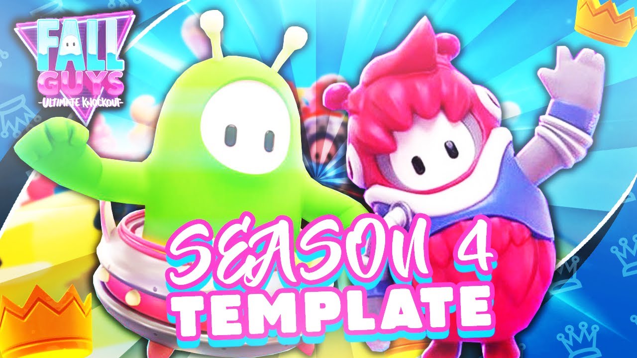 FALL GUYS SEASON 4 THUMBNAIL TEMPLATE PSD!! - YouTube