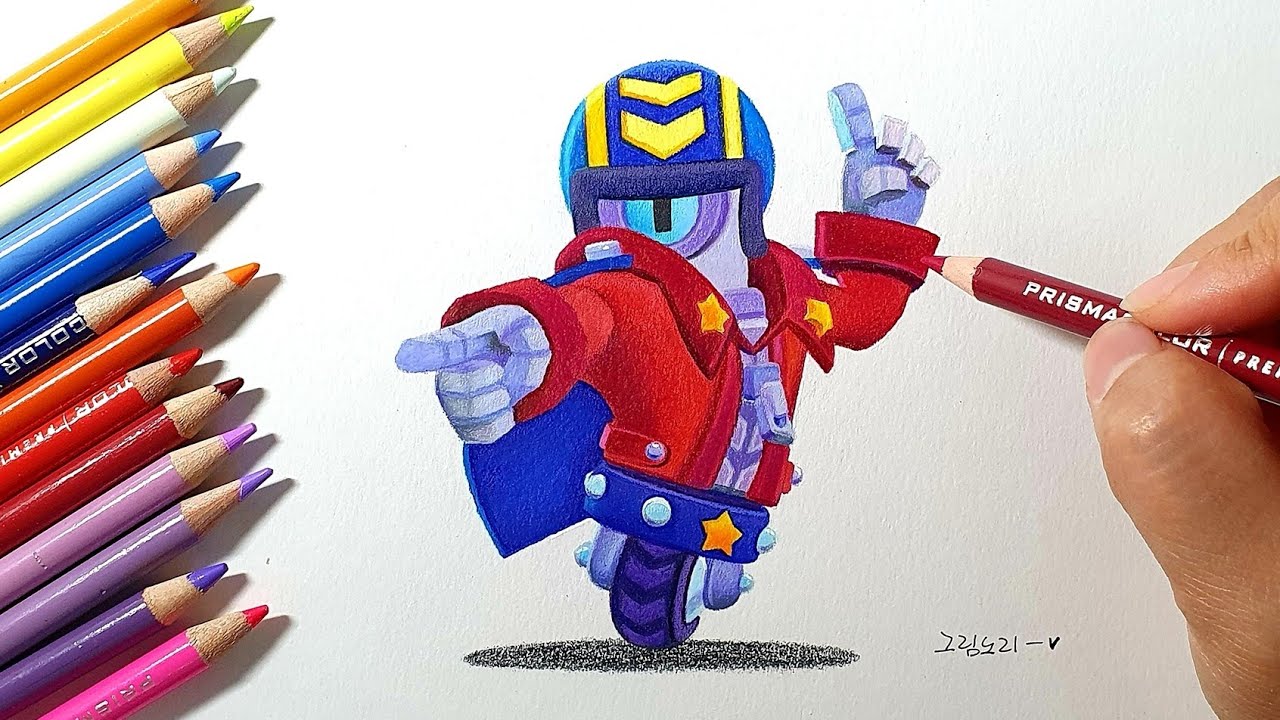 Drawing STU 브롤스타즈 스튜 그리기 - YouTube