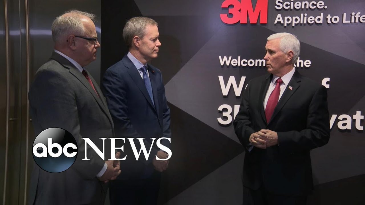Mike Pence visits 3M plant l ABC News - YouTube