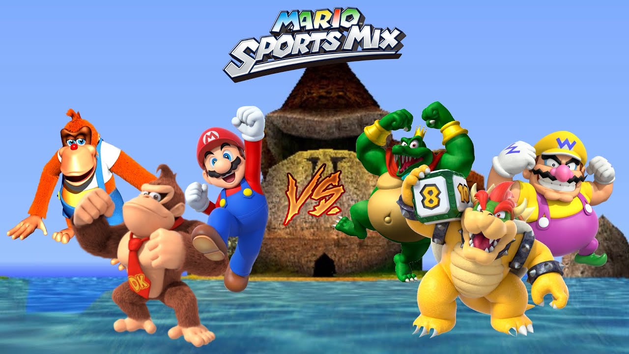 Mario Sports Mix - Basketball (3 players, Expert CPU) Exhibition Match ...