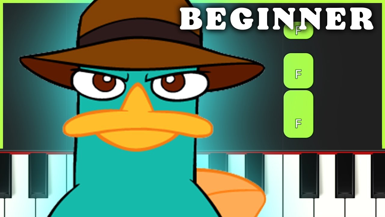 Perry The Platypus - Phineas And Ferb | BEGINNER ONE HAND PIANO ...