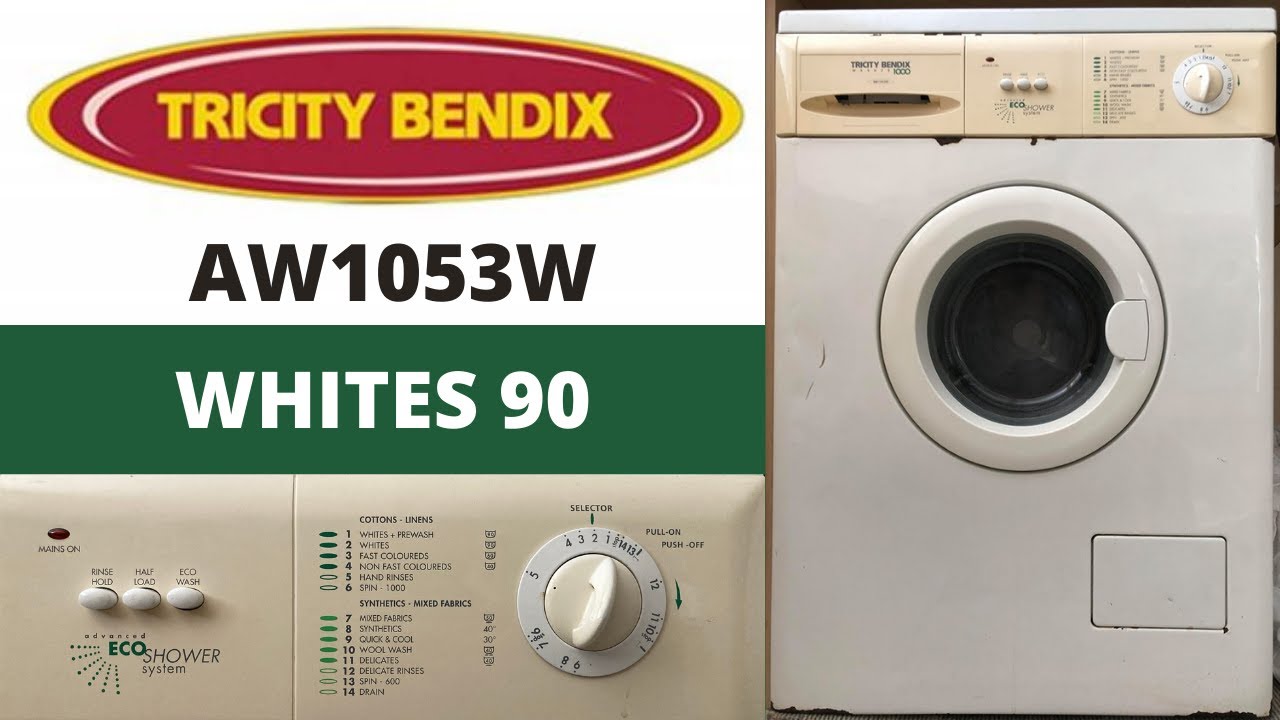 Tricity Bendix Eco Shower AW1053W Washing Machine - [2] Whites 90 - YouTube