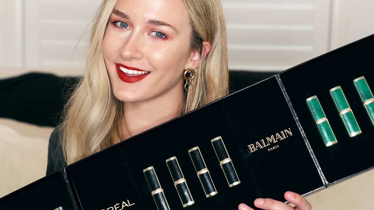 L'Oreal Paris x Balmain Lipstick Collection | Review + Swatches - YouTube