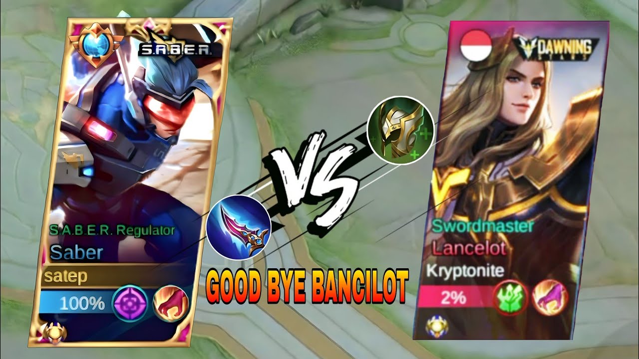 saber conter lancelot | build saber terbaru 2023 | build saber tersakit ...