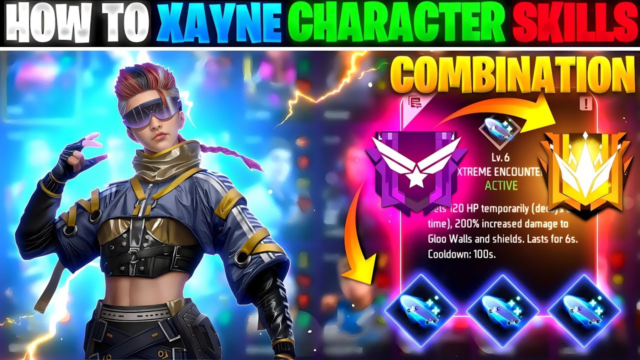 HOW TO XAYNE CHARACTER SKILLS COMBINATION 2023 | BR RANK BEST CHARACTER ...