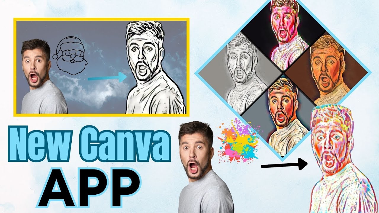 Edit photo with Canva, image to drawing, photo to line art, photo to ...
