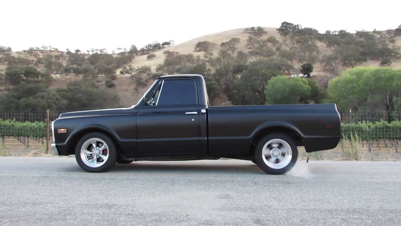 1972 c10 huge burnout - YouTube