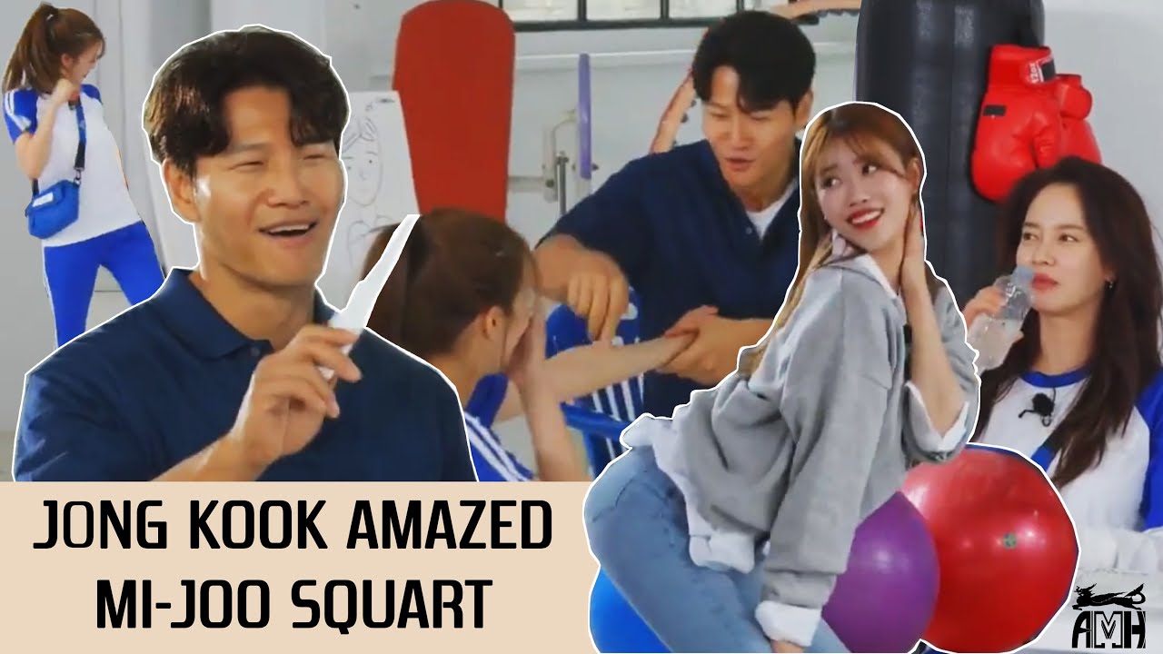 Jong Kook amazed Mijoo Squats!! - YouTube