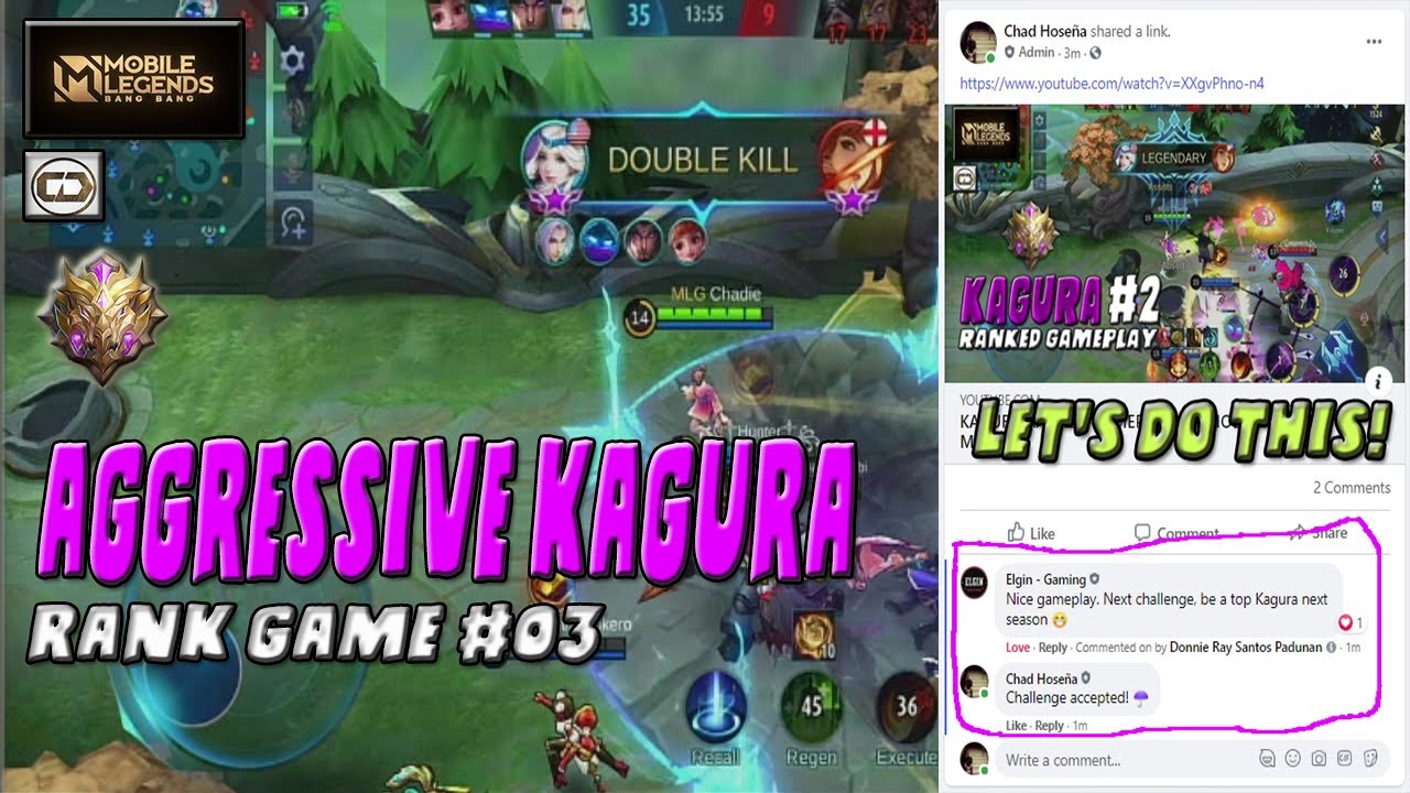 AGGRESSIVE KAGURA RANKED GAMEPLAY #03 | ELGIN'S CHALLENGE | MOBILE ...