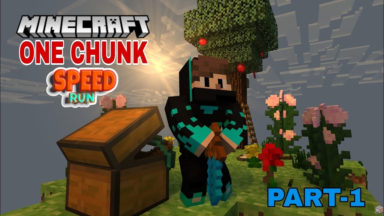 Minecraft but speed run in ONE CHUNK 😳 || part-1 #speedrun #Minecraft ...