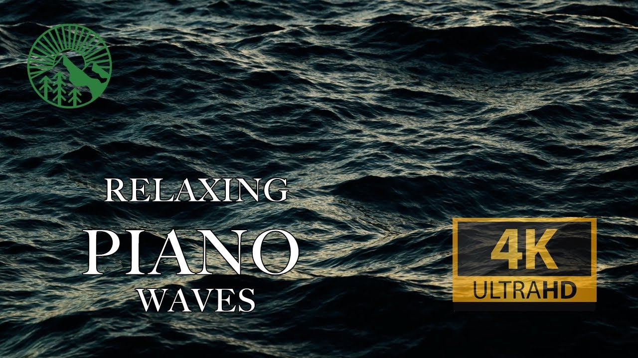 Relaxing Piano Music with Waves Looping 4K - Beautiful Piano, Sleep ...